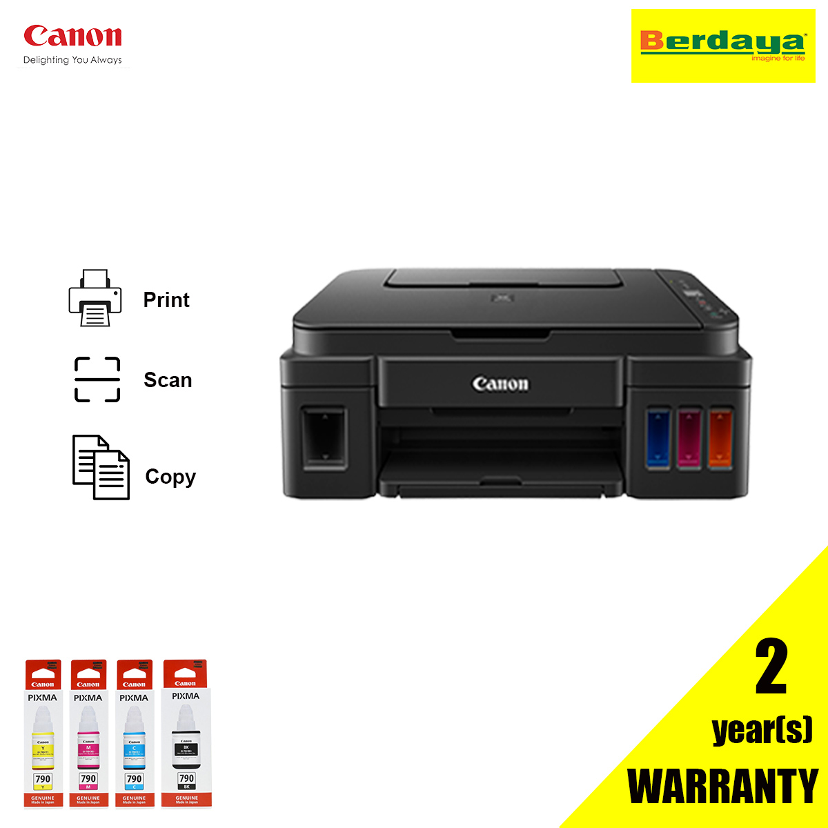 CANON PIXMA G2010 ALL IN ONE INK TANK COLOUR PRINTER | Berdaya